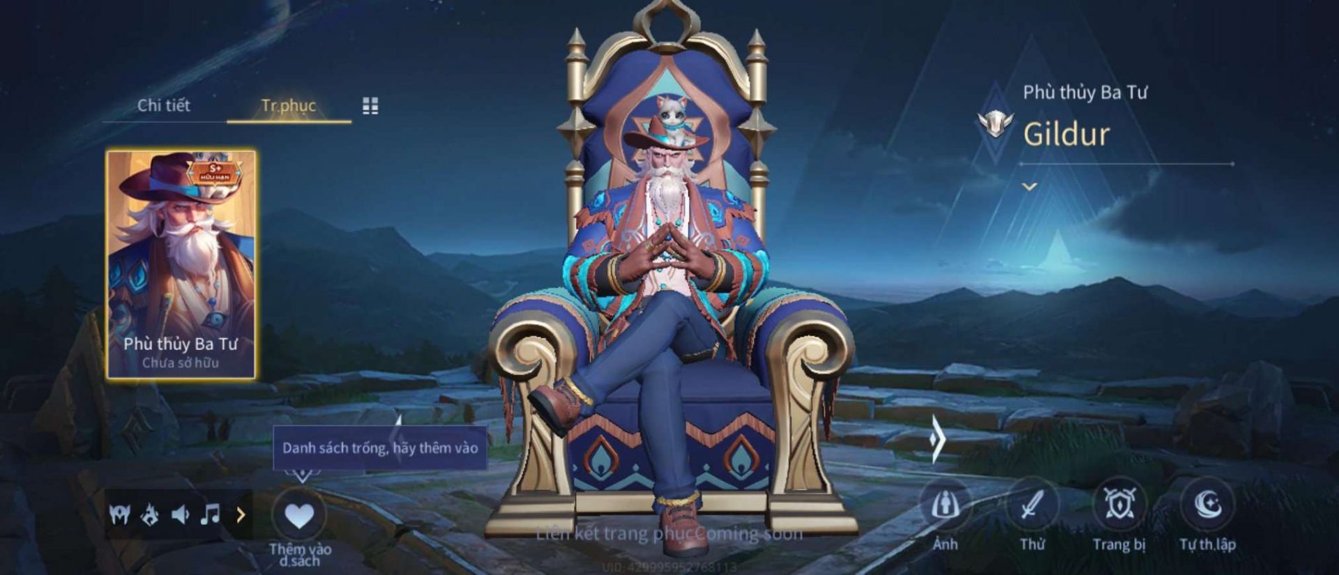 Skin Gildur Phù Thủy Ba Tư - Sự kiện Phá Băng Nhận Qùa - VTC Pay Blog