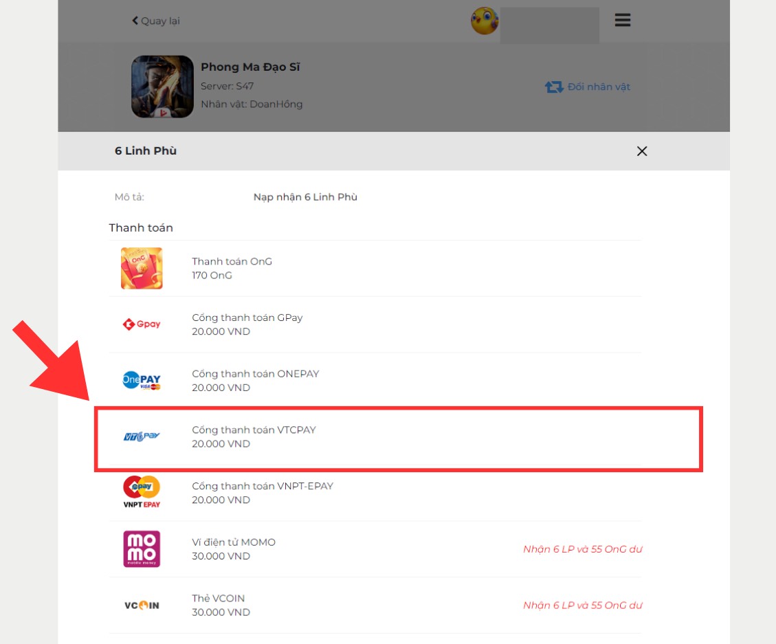 Nạp Phong Ma Đạo Sĩ: Nhanh chóng, an toàn với VTC Pay - VTC Pay Blog