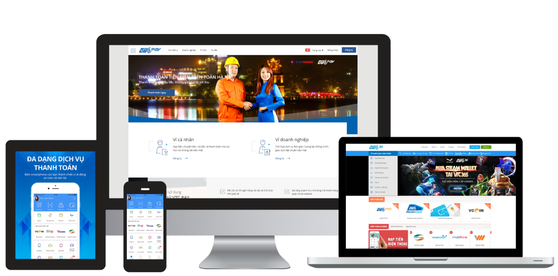 VTC Pay cung cấp các dịch vụ thanh toán trực tuyến trên đa nền tảng.